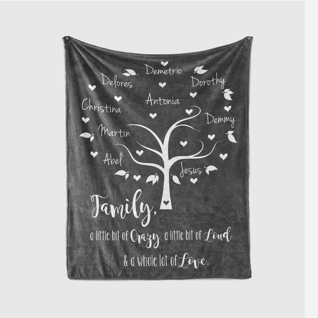Personalized Family Tree Blanket | The Blanket Loft